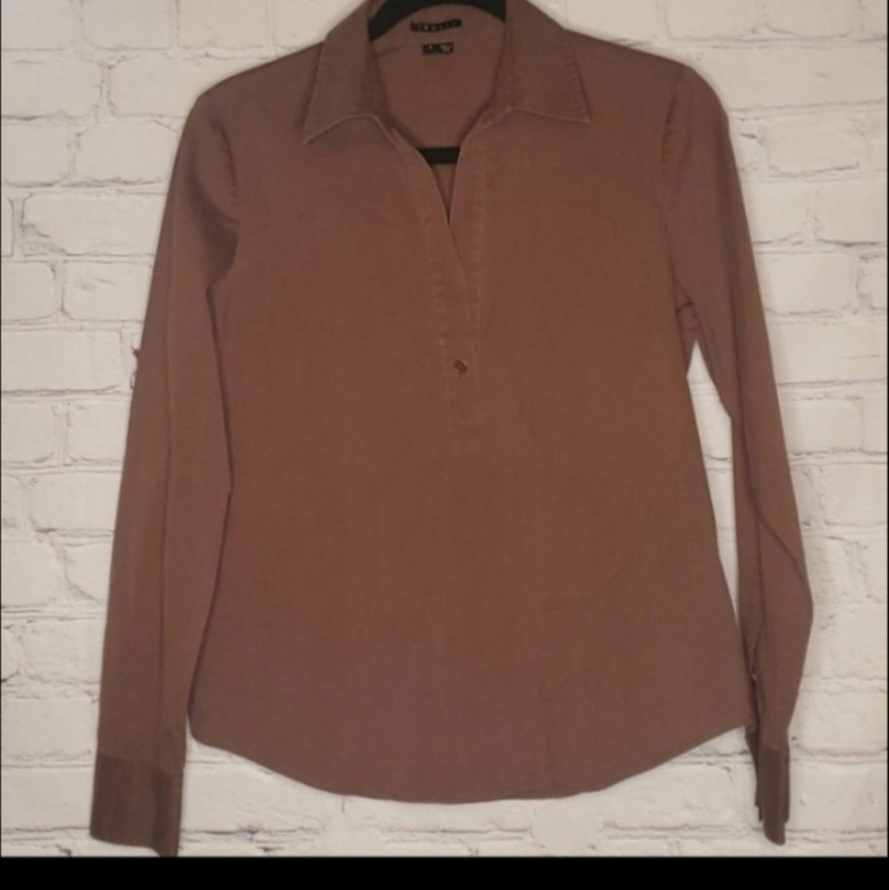 Theory Classic Chocolate Brown Marie Style Popover Co… - Gem